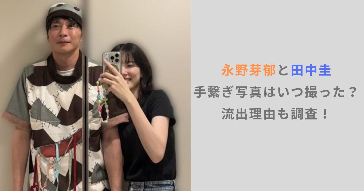 【文春】永野芽郁と田中圭の手繋ぎ写真はいつ撮った？流出理由も調査！ | ながもんブログ
